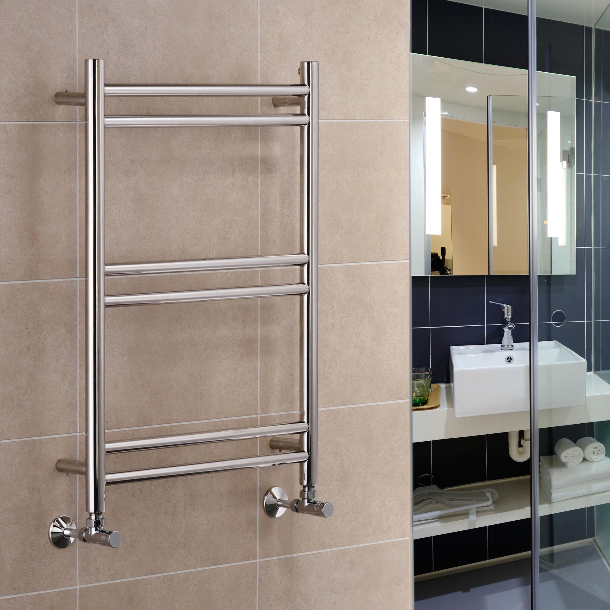 Tirana Stainless Steel Central Heating Towel Rails - Heat & Things