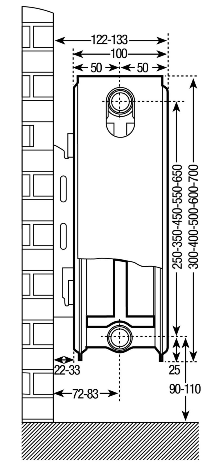 Prorad Type 22 Double Panel Compact Radiator 600mm high - Heat & Things