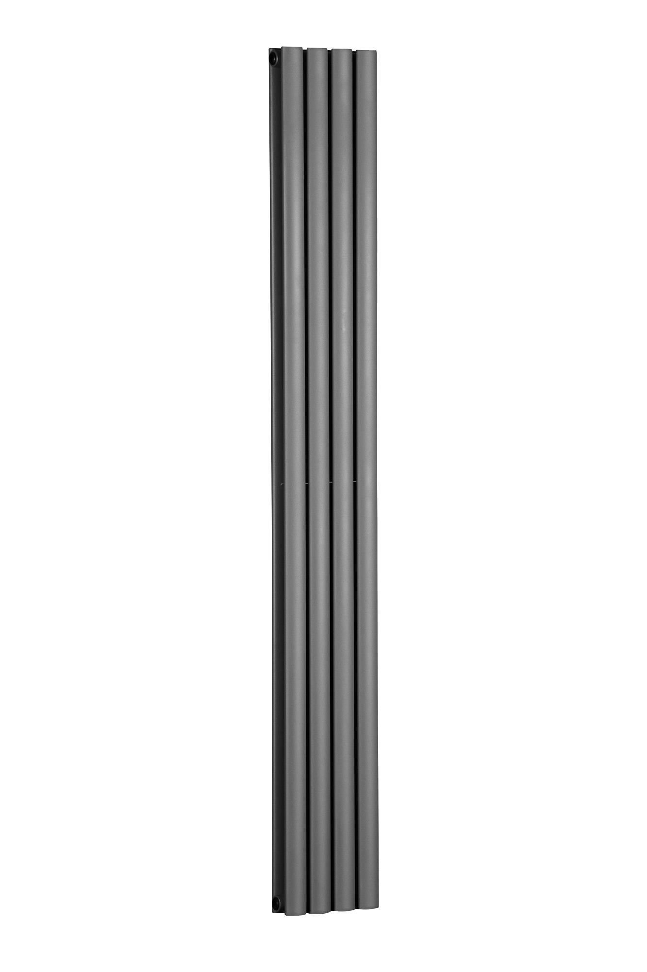 Double Panel Anthracite Vertical Oval Tube Radiator 1800 x 236 Oval ...
