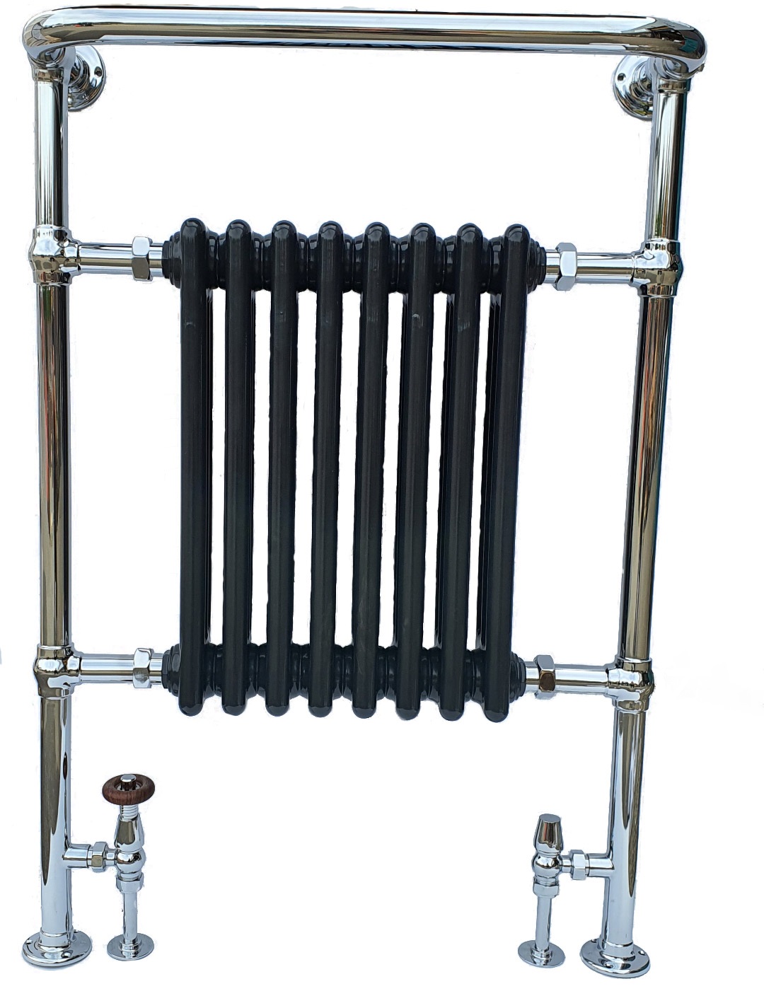 Windsor Traditional Black Column Towel Radiator - Heat & Things