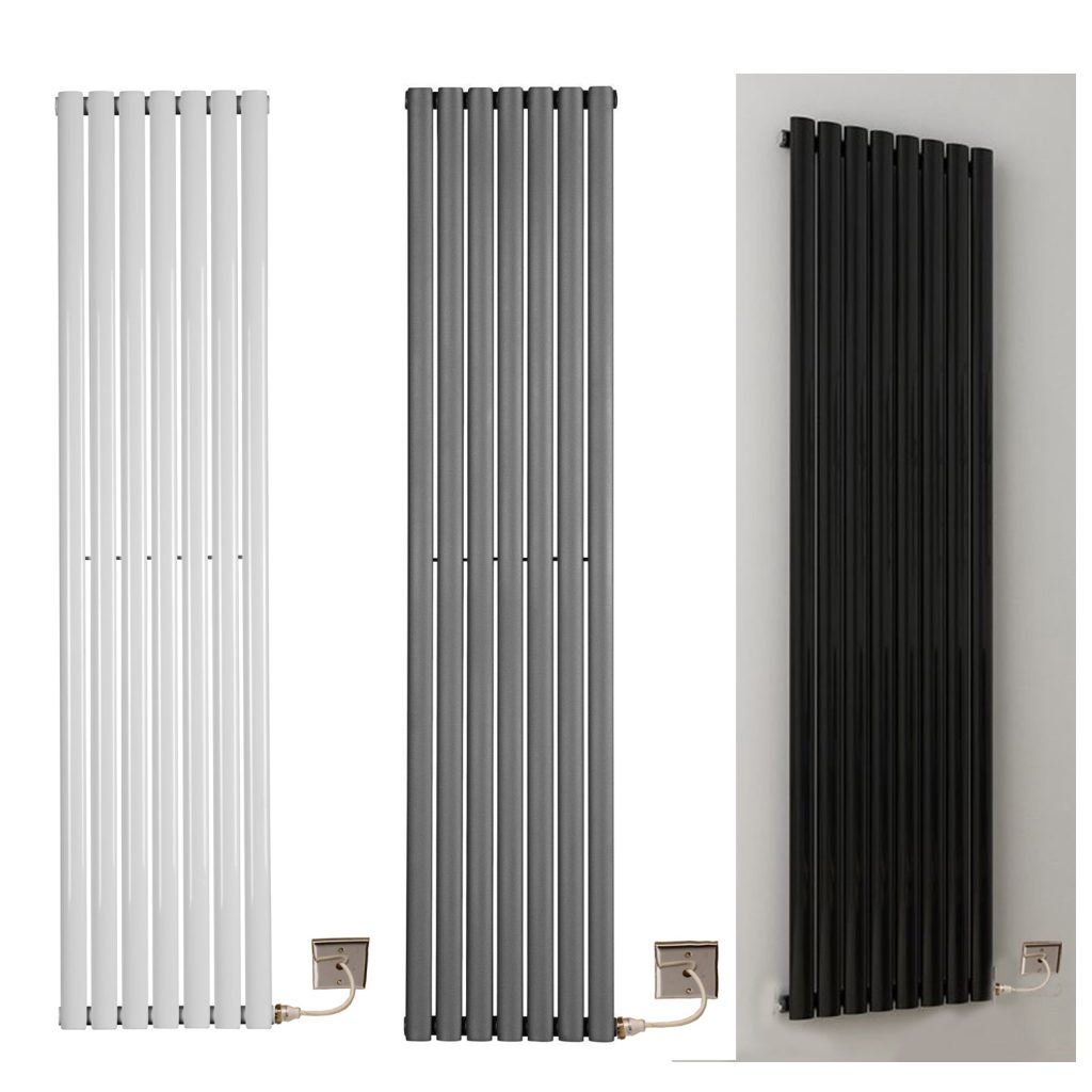 Electric Single Oval Tube Radiators 1800 x 420 Vertical Column ...